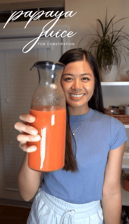 Papaya Juice for Constipation